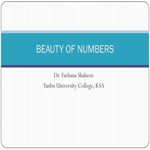 Beauty of numbers | PPTX