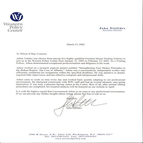 WPC Letter | PDF