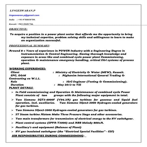 Lingeswaran CVe | DOC