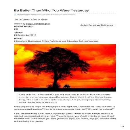 Be better than who you were yesterday | PDF