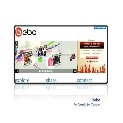Bebo | PPTX | Social Networking | Internet