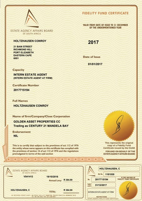 C Holtzhausen PSIRA Certificate C Holtzhausen PSIRA Certificate