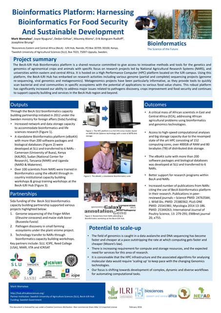 Bioinformatics Platform Harnessing Bioinformatics For Food Security
