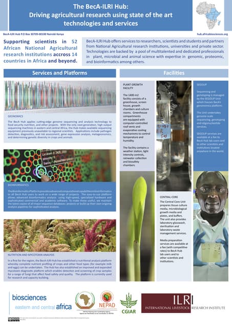 BecA-ILRI Hub genomics and bioinformatics platforms | PDF