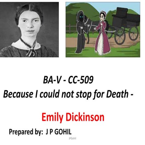 Module-3 American Poetry "Because I Could not Stop for Death By Emily ...