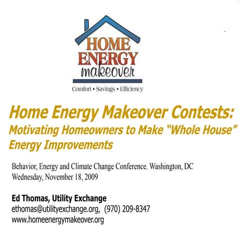 Home Energy Makeover Contests | PPTX