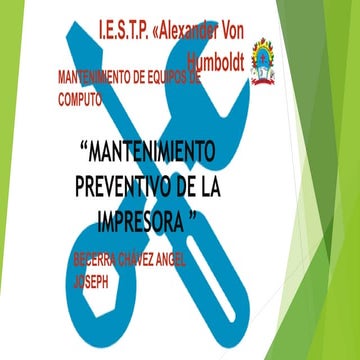 Mantenimiento preventivo de impresora | PDF