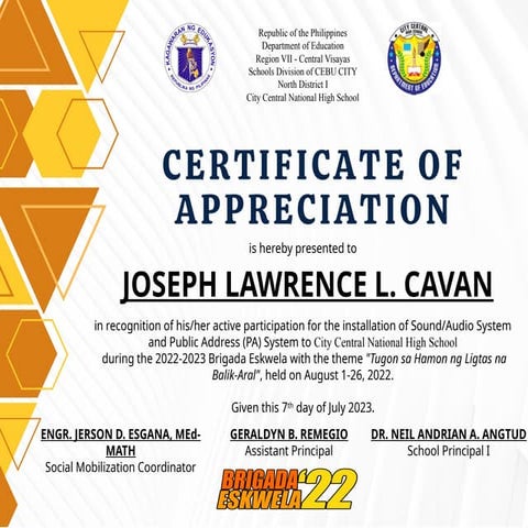 BRIGADA ESKWELA CERTIFICATES OF APPRECIATION.pptx