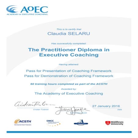 Claudia SELARU_PD Certificate | PDF