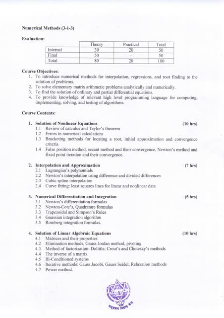 Engg mathematics i(pokhara university) | PDF | Physics | Science
