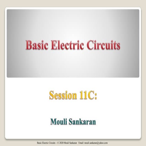 Basic Electric Circuits Session 11C | PPTX | Computer Networking | Computing