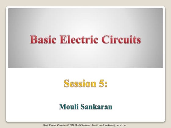 Basic Electric Circuits Tutorial 2 | PPT