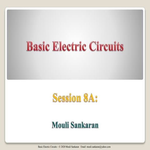 Basic Electric Circuits Session 8A | PPT
