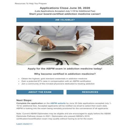 Become Certified in Addiction Medicine | PDF