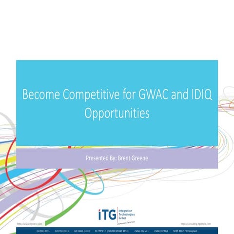 Become competitive for gwac and idiq opportunities through ...
