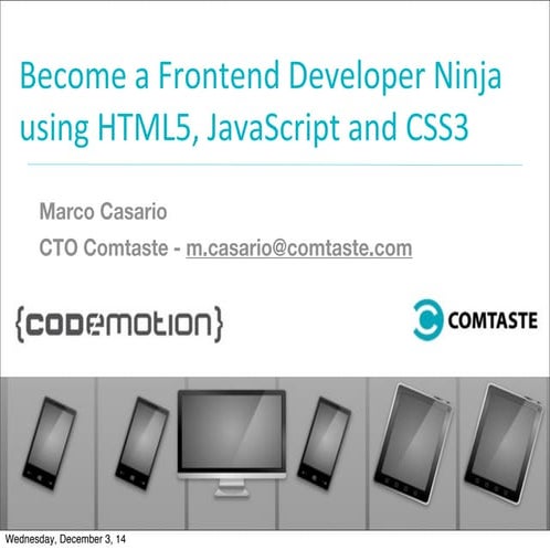 Become a Frontend Developer Ninja using HTML5, JavaScript and CSS3 ...