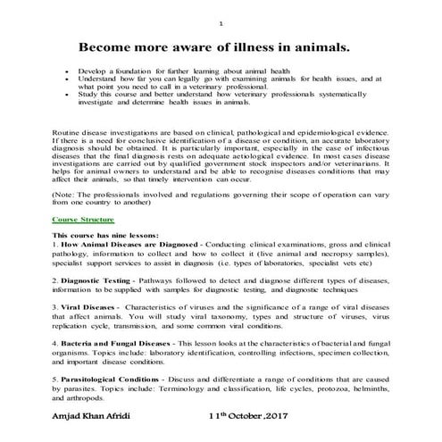Vets diagnostic approach presentation | PPTX