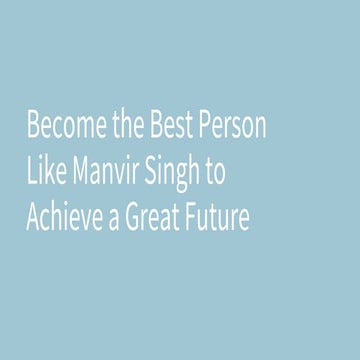 Bhai manvir singh | A spiritual artist | PPTX