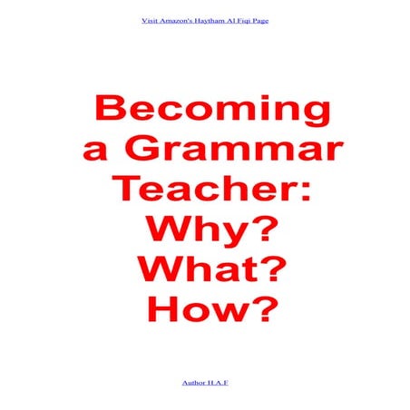 Becoming a Grammar Teacher: Why? What? How? | DOC