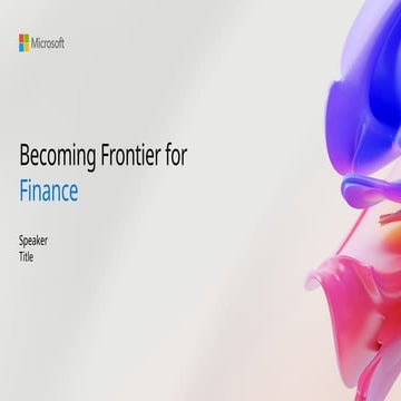 Becoming Frontier for Dynamics 365 Finance PPT | PPTX