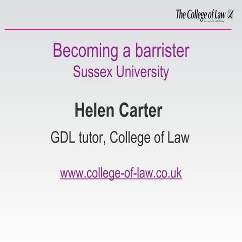 Becoming a Barrister | PPT
