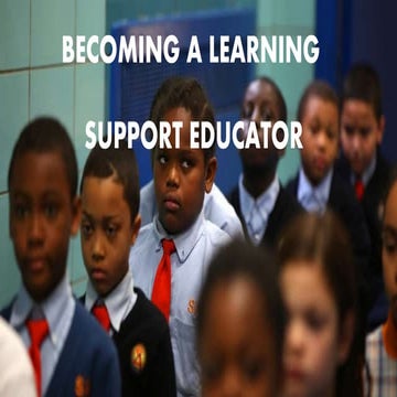 Becoming a learning support educator. | PPT