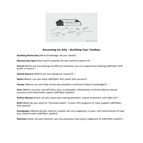 Becoming An Ally Toolbox | DOCX