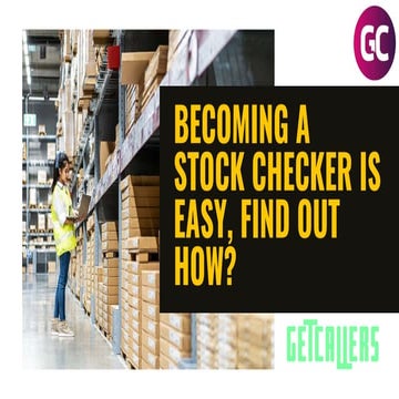 Becoming A Stock Checker Is Easy, Find Out How | PPT