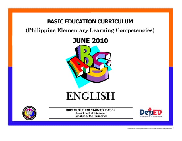 English-MELCs (1) learning competency 2023 | PDF