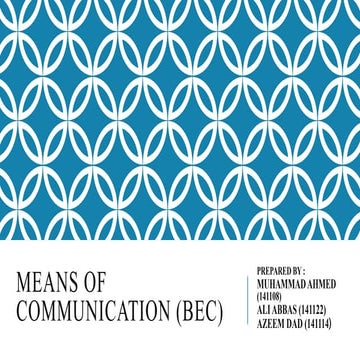 Business communication presentation | PPTX