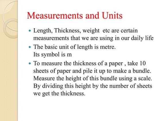 Units and measurements - Basic SI units | PPT
