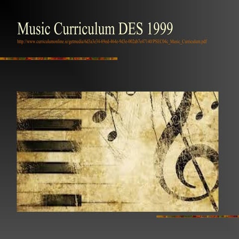 Music Curriculum Juniors to 6th elements, strands and strand units | PPT
