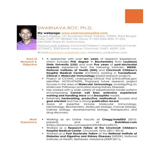 SWARNAVA ROY CV(01-2016) | PDF