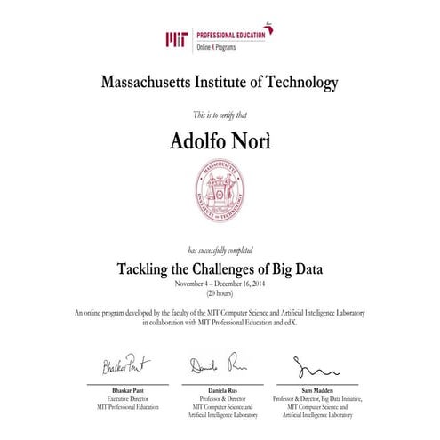 MIT Certificate Big Data | PPT