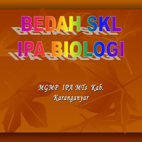 Bedah skl biologi | PPT