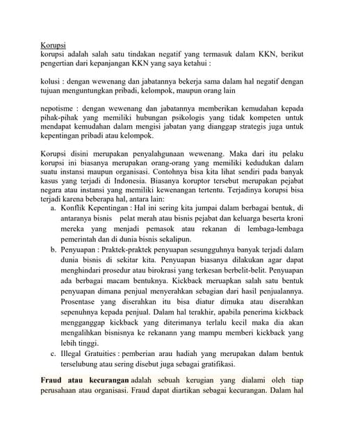 Karangan SPM- Rasuah | PDF