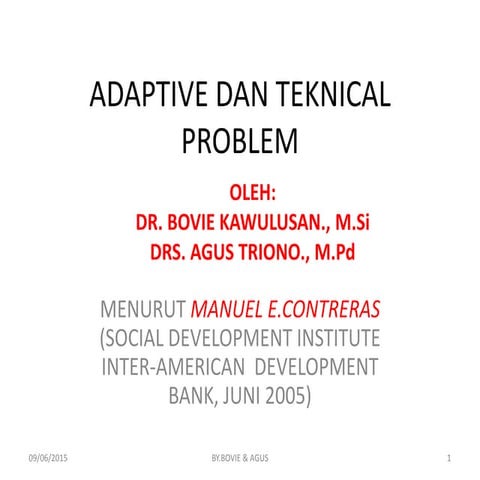 Beda teknical dan adaptive problem | PPTX | Executive Leadership ...