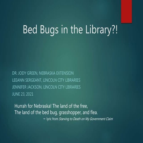 NCompass Live: Bed Bugs in the Library?!? | PPT