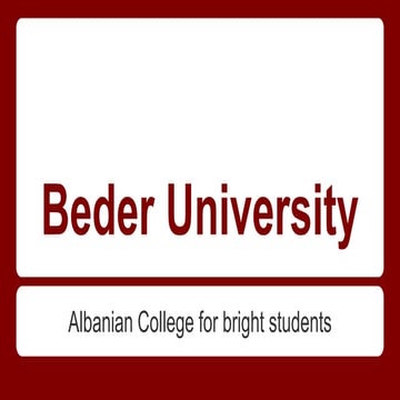Beder university | PPTX