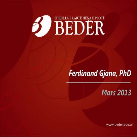Beder university presentation albanian | PPTX