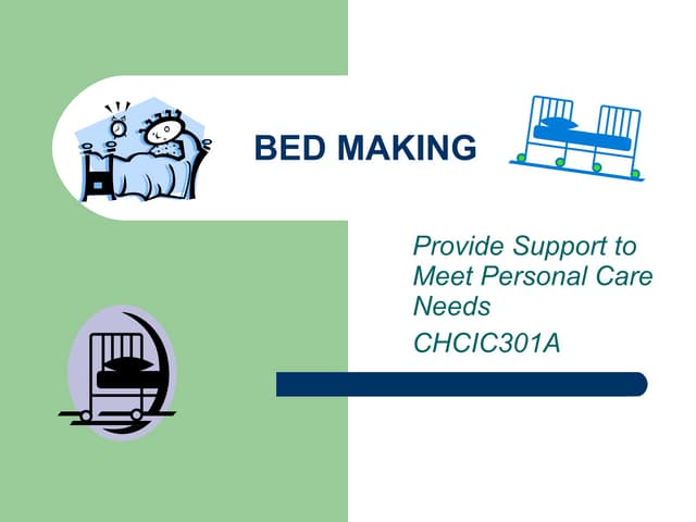 Bed making | PPTX