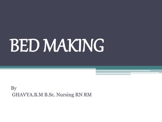 Types of bed in Nursing | PPT