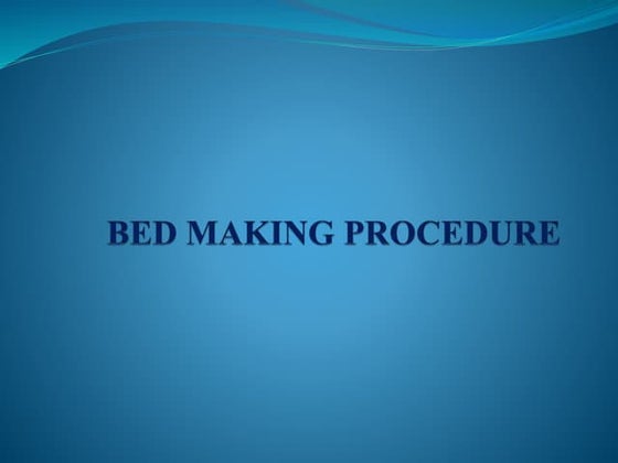 Occupied bed making Procedure.pptx | Parenting Babies and Toddlers ...
