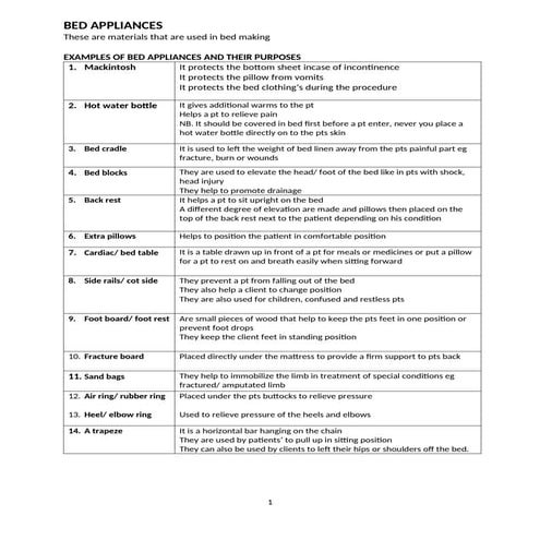 Bed Making Basics in Nursing Practices | PPTX