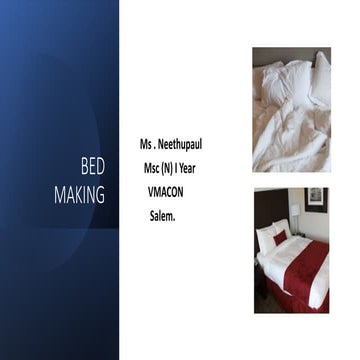 bed making for nursing students power point presentation | PPTX