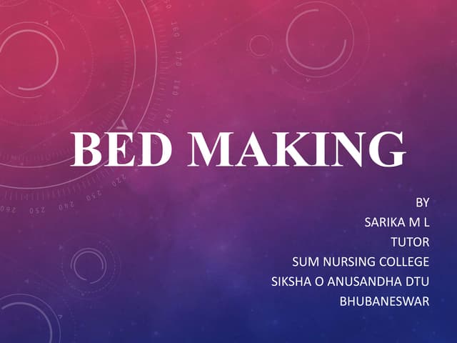 Fundamentals of nursing basic procedures Bed Making.pdf
