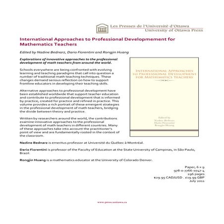 International Approaches to Professional Developmement for Mathematics ...
