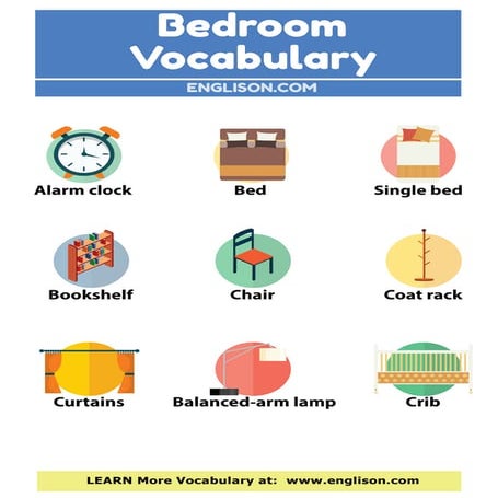 Bedroom English Vocabulary Bedroom Teaching Resources