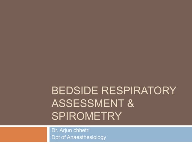 Bed side pulmonary function tests 7 | PPTX