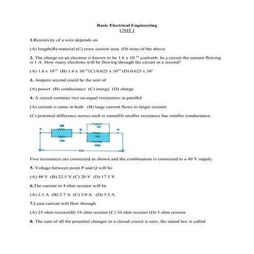 Basic Electrical Engineering | DOCX
